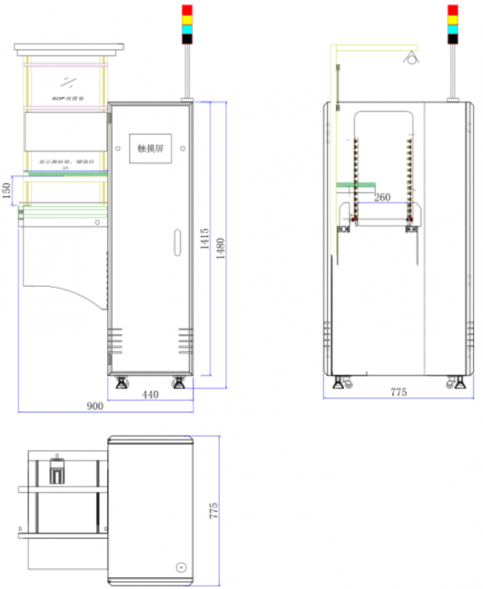Reinspection Cabinet Type PCB NG OK Buffer With SMEMA Signal